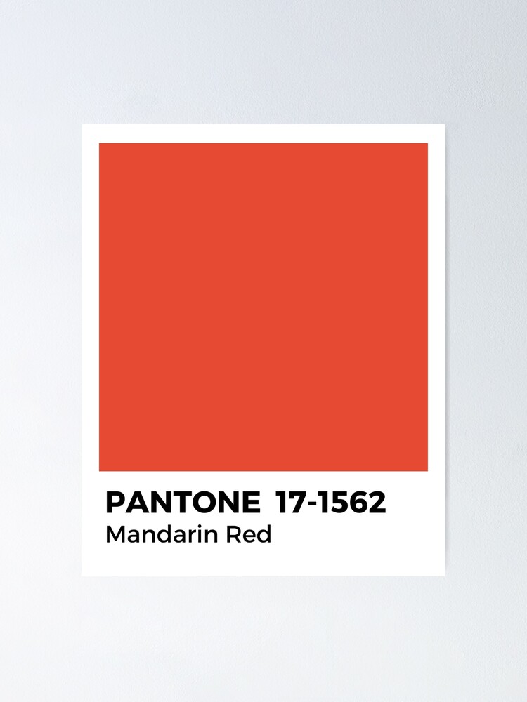 "PANTONE - Mandarin Red" Poster for Sale by fabibar | Redbubble