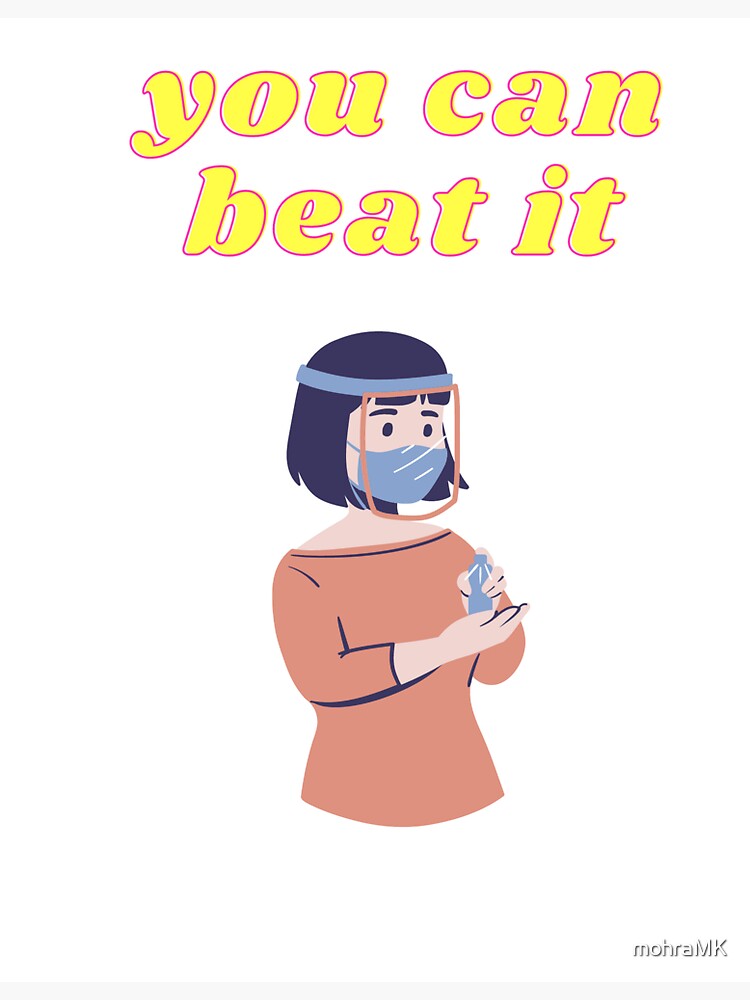 "you can beat it - Cute girl shirt" Sticker for Sale by mohraMK | Redbubble