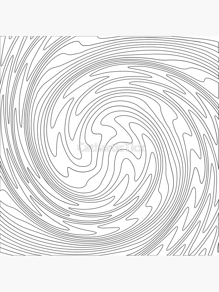 "Line Art Swirl" Poster by CatharticTick | Redbubble
