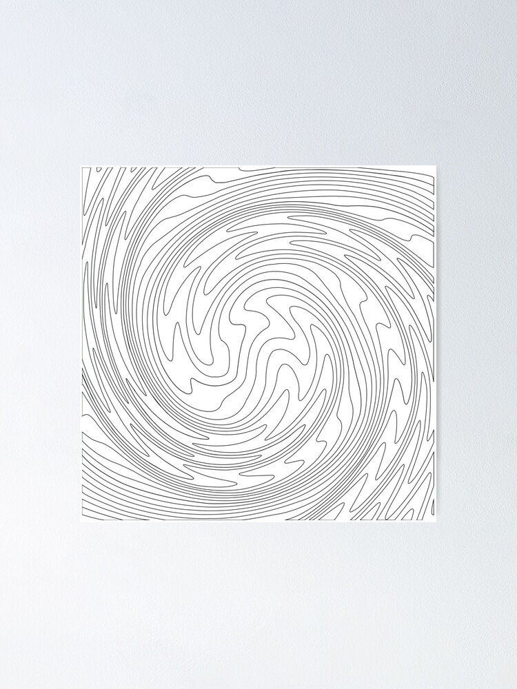 "Line Art Swirl" Poster by CatharticTick | Redbubble