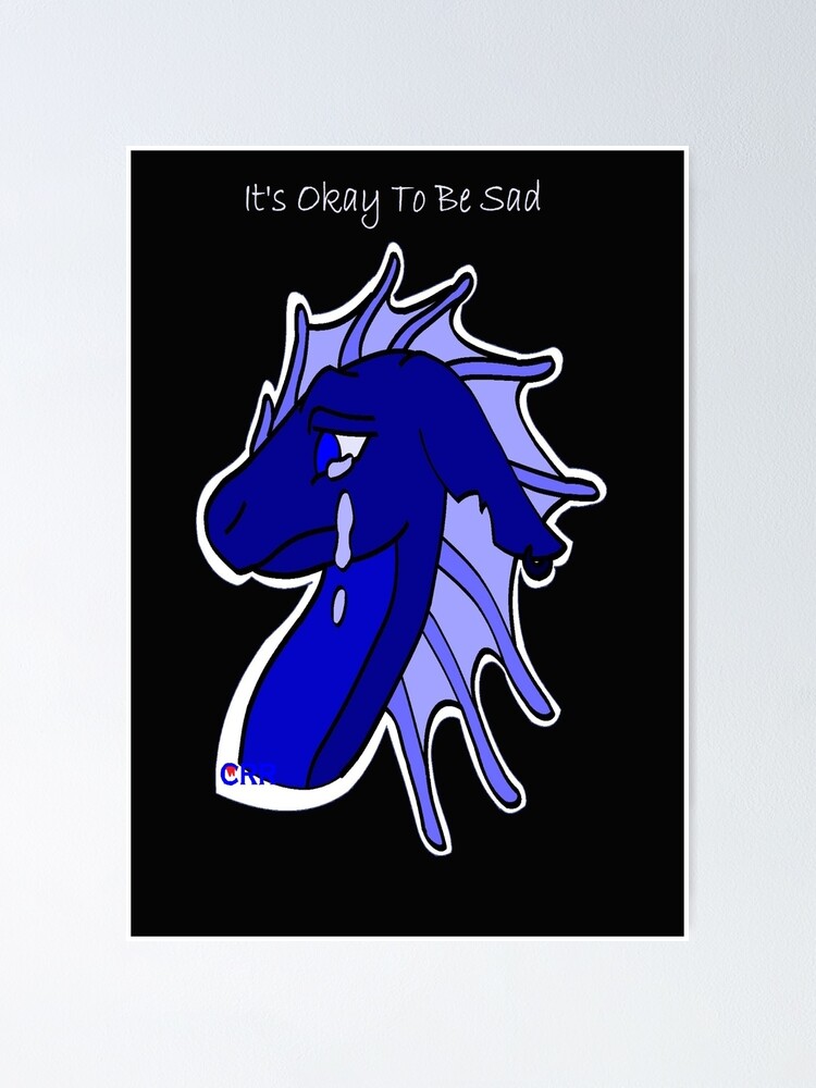 "Sad Dragon" Poster by ScarletTheCat | Redbubble