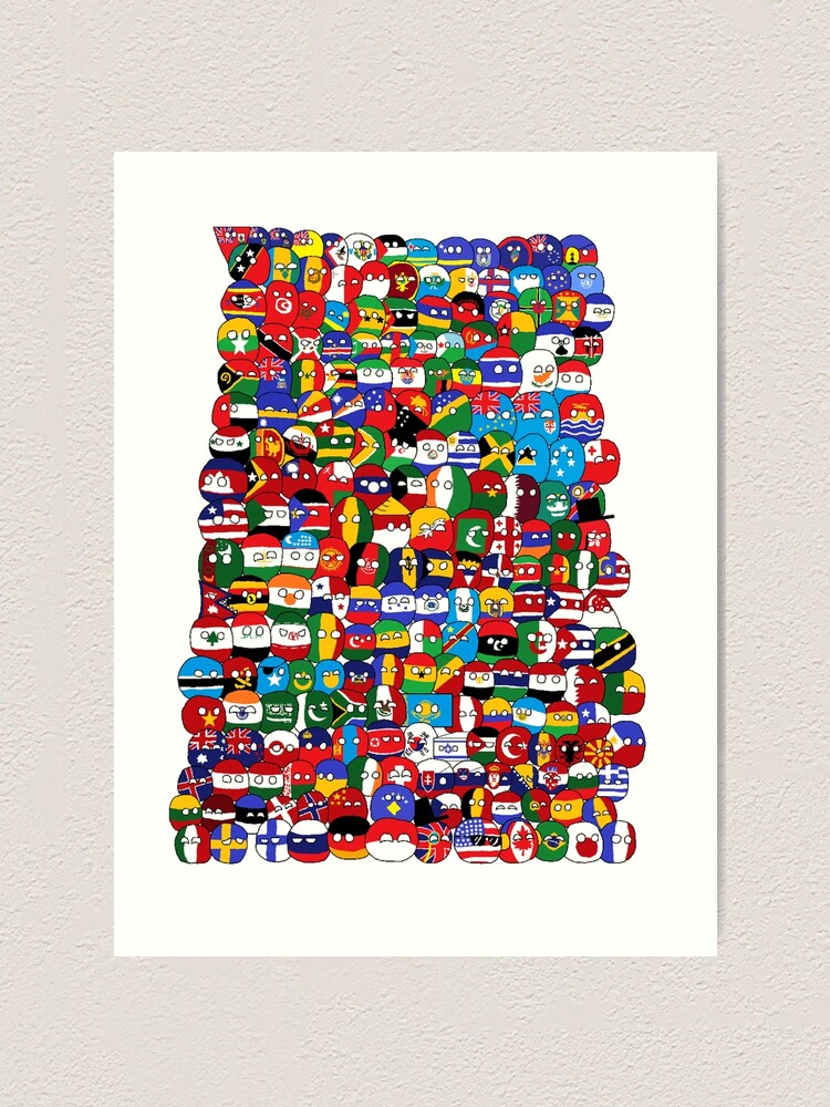"countryball" Art Print for Sale by turbobeaner | Redbubble