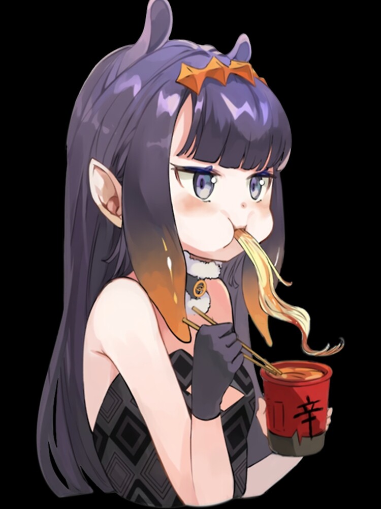 "Ninomae Inanis Ina & lurping Ramen Hololive" Art Print by ...