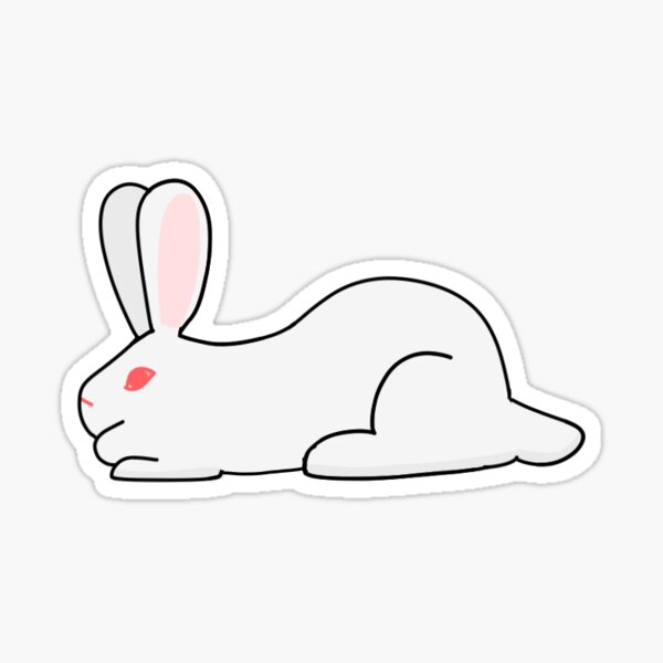 "Red Eyed White (REW) Flemish Giant Rabbit" Sticker for Sale by ...