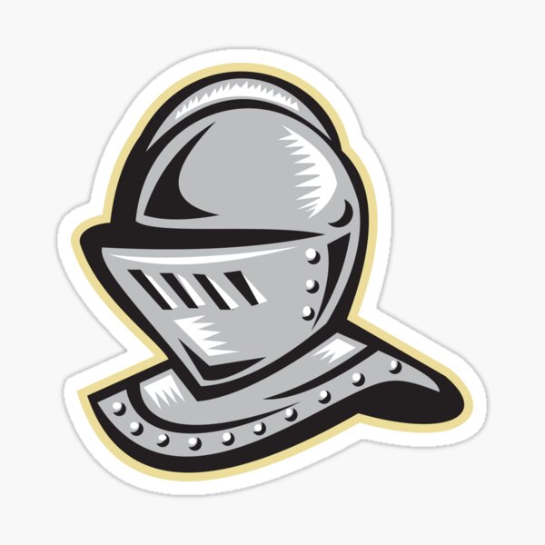 "Knight Helmet Woodcut" Sticker by patrimonio | Redbubble