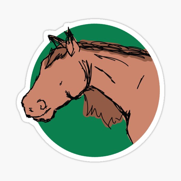 "Chestnut Mare Sketch" Sticker for Sale by hmay7 | Redbubble