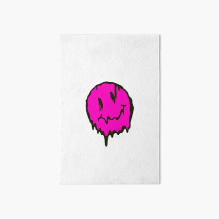 "Pink Melted Smiley Face" Art Board Print by Mieira | Redbubble