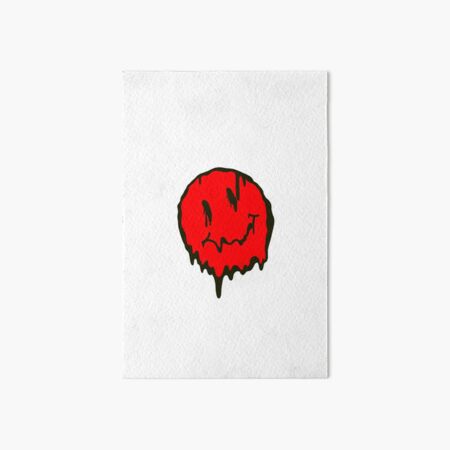 "Red Melted Smiley Face" Art Board Print for Sale by Mieira | Redbubble