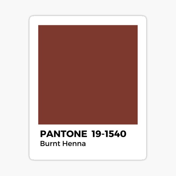 "PANTONE - Burnt Henna" Sticker by fabibar | Redbubble