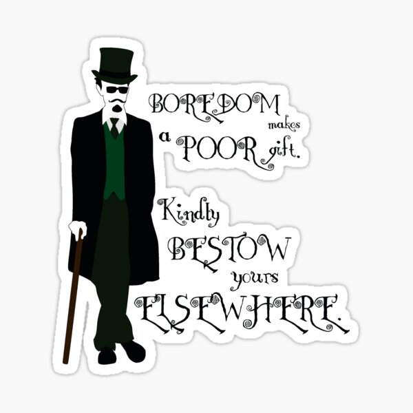 "Mr Black - Boredom" Sticker for Sale by thetowerofstars | Redbubble