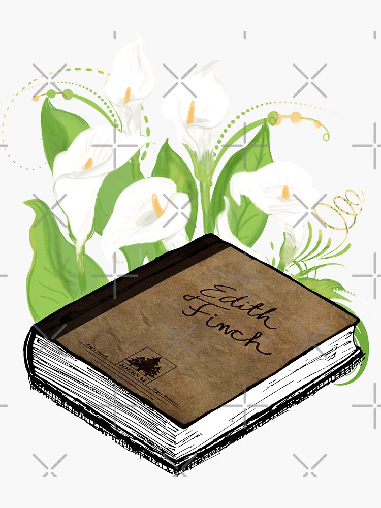 "Edith Finch journal with flowers" Sticker for Sale by katemargoli ...