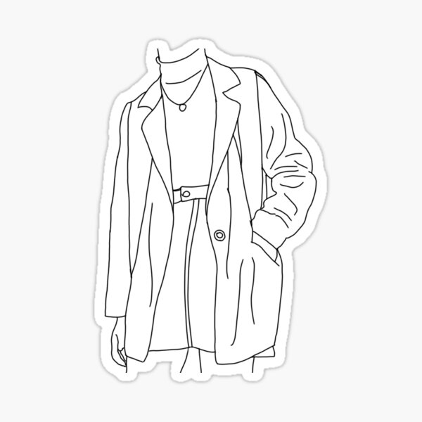 "Minimalist Outline Drawing" Sticker for Sale by annacassiopeia | Redbubble