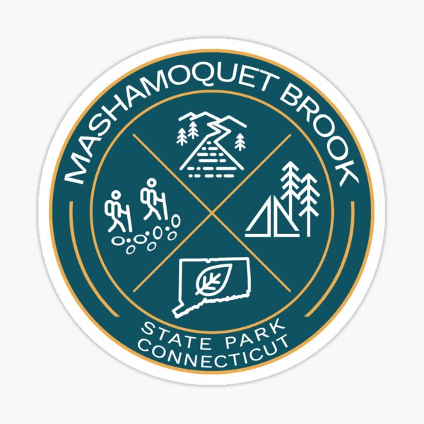 "Mashamoquet Brook State Park Heraldic Logo" Sticker for Sale by ...