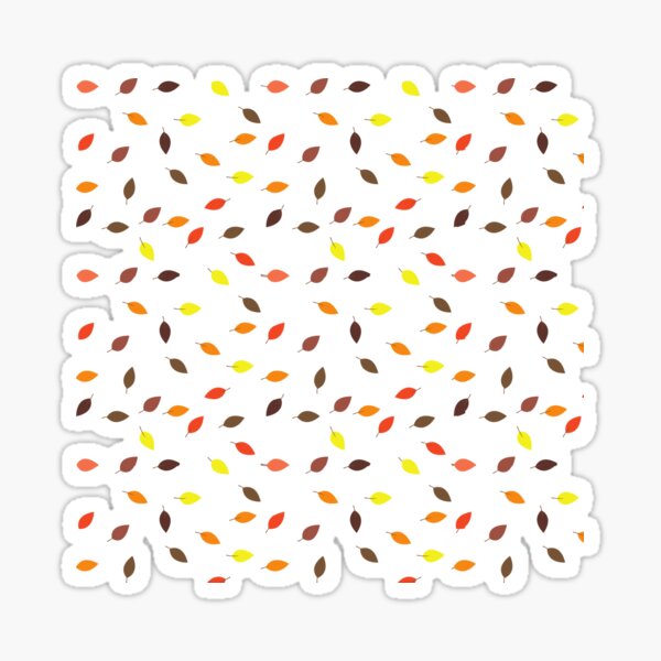 "Fall Autumn Pattern- Red Orange Yellow Leaves" Sticker for Sale by ...