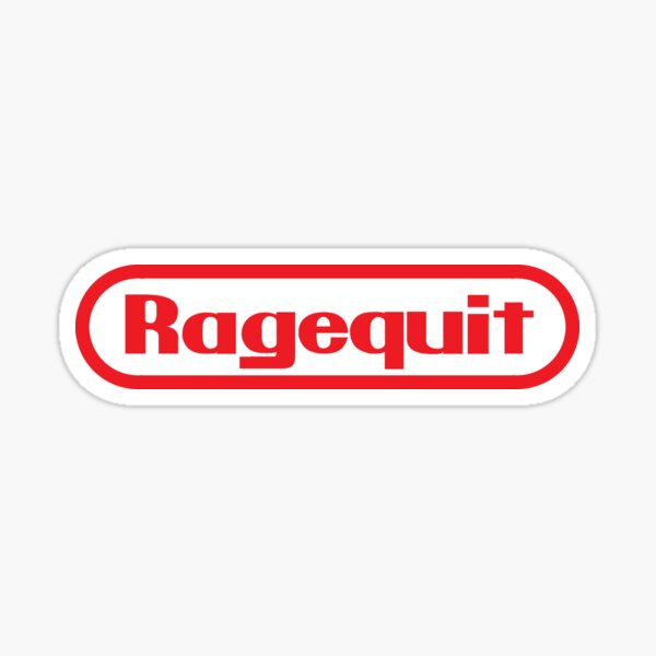 "Ragequit" Sticker by buzatron | Redbubble