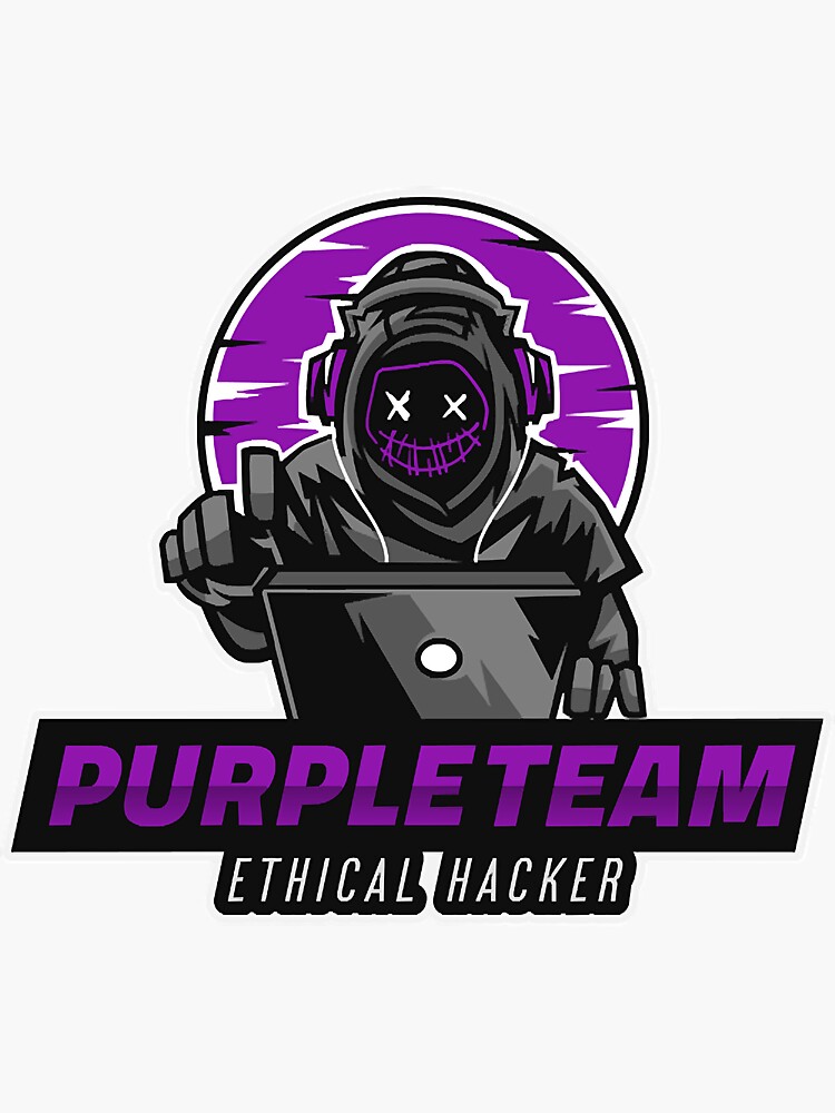 "Purple Team Hacker Design " Sticker for Sale by tJencarlos0 | Redbubble