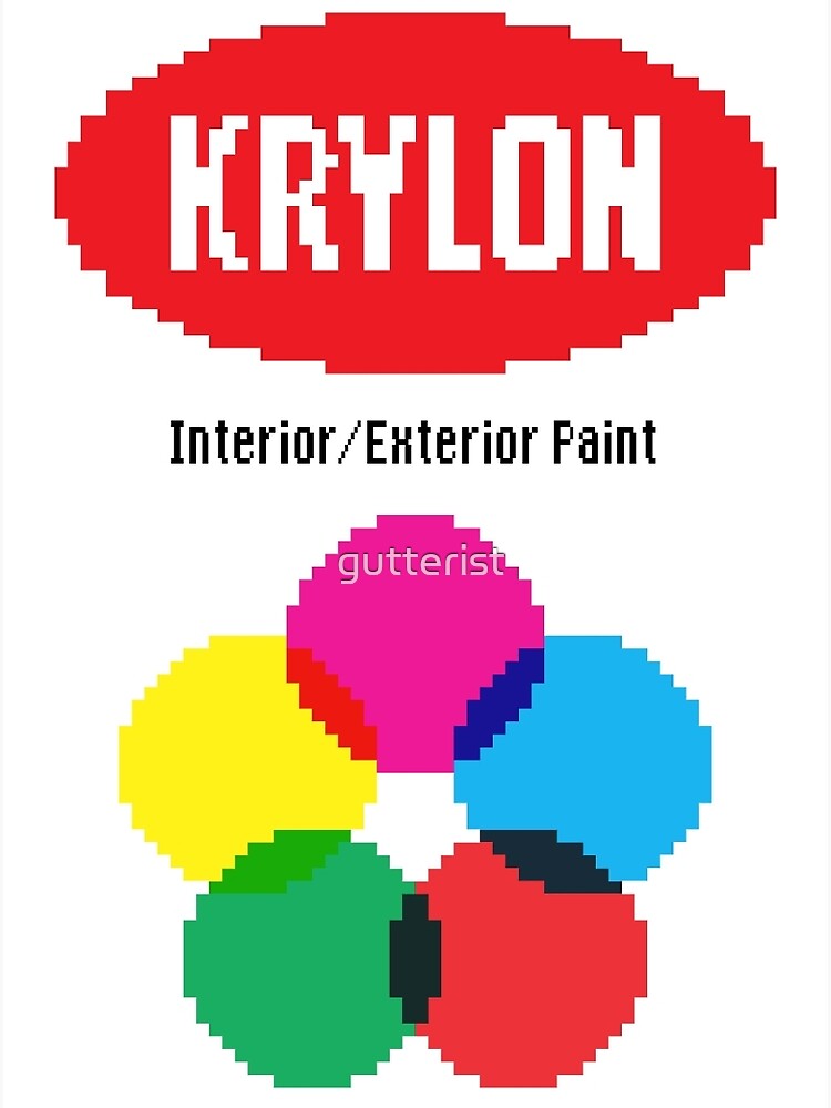 "Krylon Spray Paint 8-Bit" Poster for Sale by gutterist | Redbubble