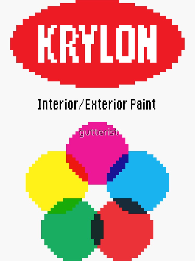 "Krylon Spray Paint 8-Bit" Sticker for Sale by gutterist | Redbubble
