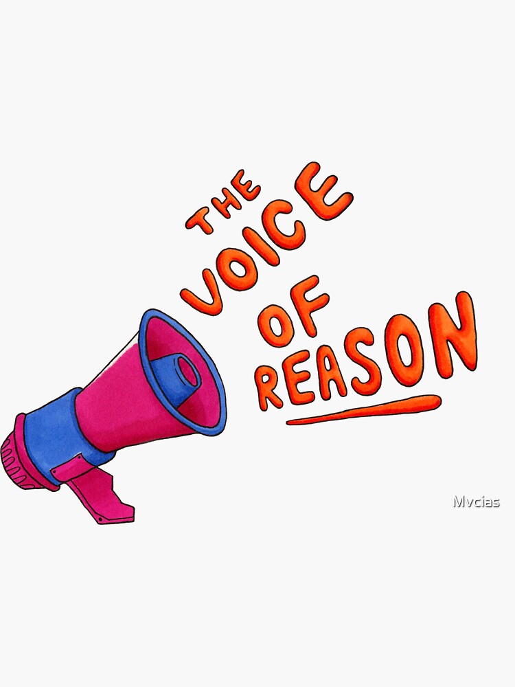 "The Voice Of Reason" Sticker for Sale by Mvcias | Redbubble