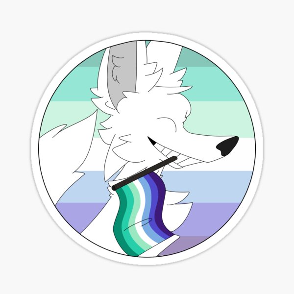 "Cartoon Furry pride MLM Design" Sticker for Sale by RAWRZartz | Redbubble