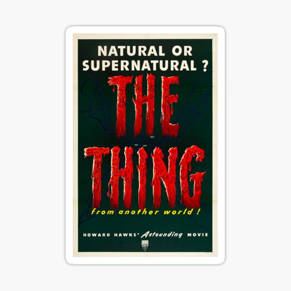 "Classic horror movie The Thing" Sticker for Sale by beachcamper ...