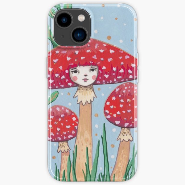 "Uncommon Variety - Red Mushroom" iPhone Case for Sale by twocrowsart ...