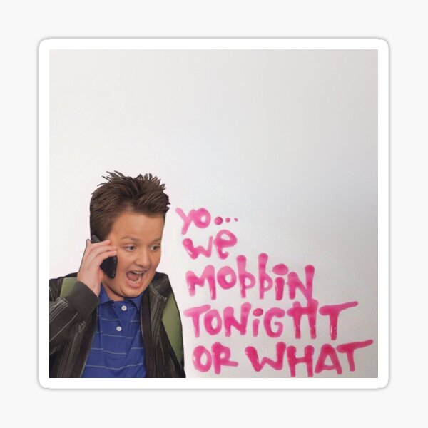 "Gibby Mobbin Or What?" Sticker for Sale by Gonzine | Redbubble