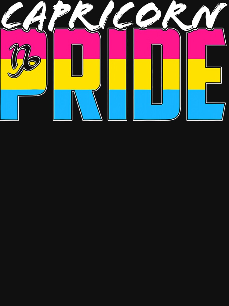 "Capricorn Pansexual Pride Flag Zodiac Sign" T-shirt by AnthonBallon ...