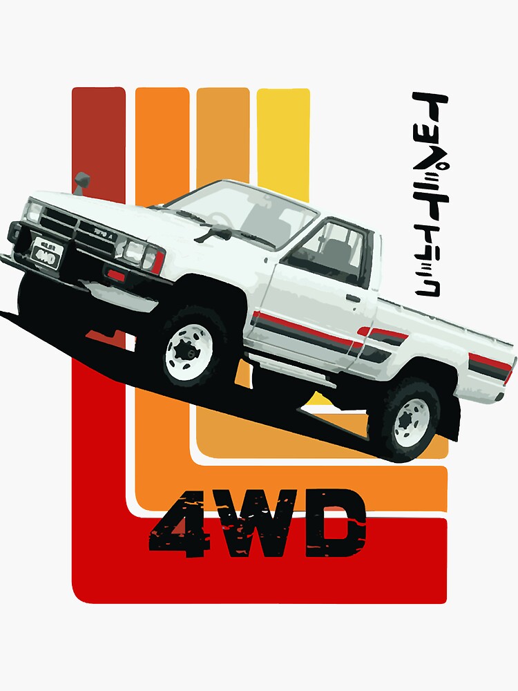 "Retro 80&s Toyota Hilux Classic" Sticker for Sale by barajashugopc ...