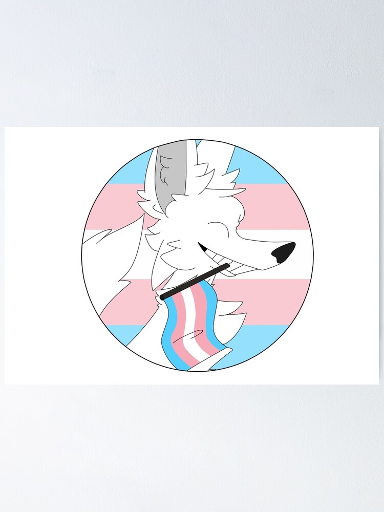 "Cartoon Furry Transgender Pride Design" Poster for Sale by RAWRZartz ...