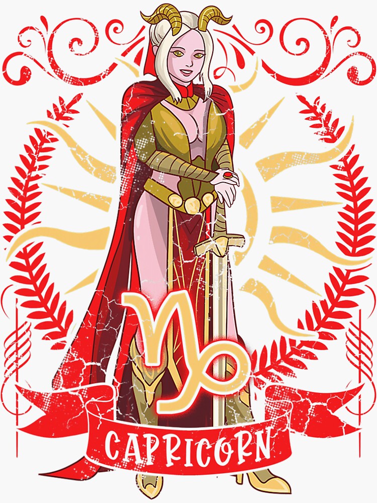 "Capricorn Warrior Zodiac Sign Horoscope Astrology Symbol" Sticker for ...