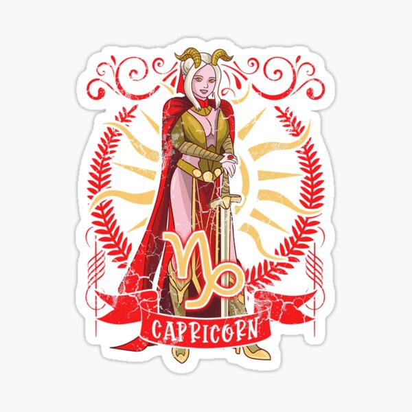"Capricorn Warrior Zodiac Sign Horoscope Astrology Symbol" Sticker for ...