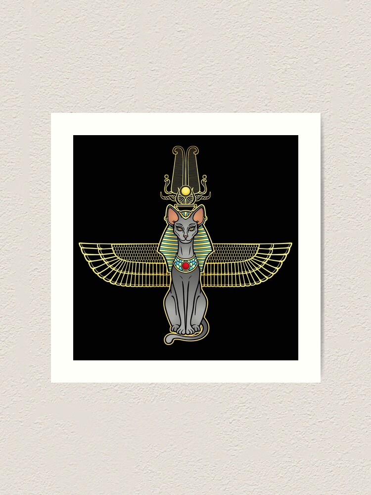 "Animation color portrait Ancient Egyptian goddess Bastet (Bast ...
