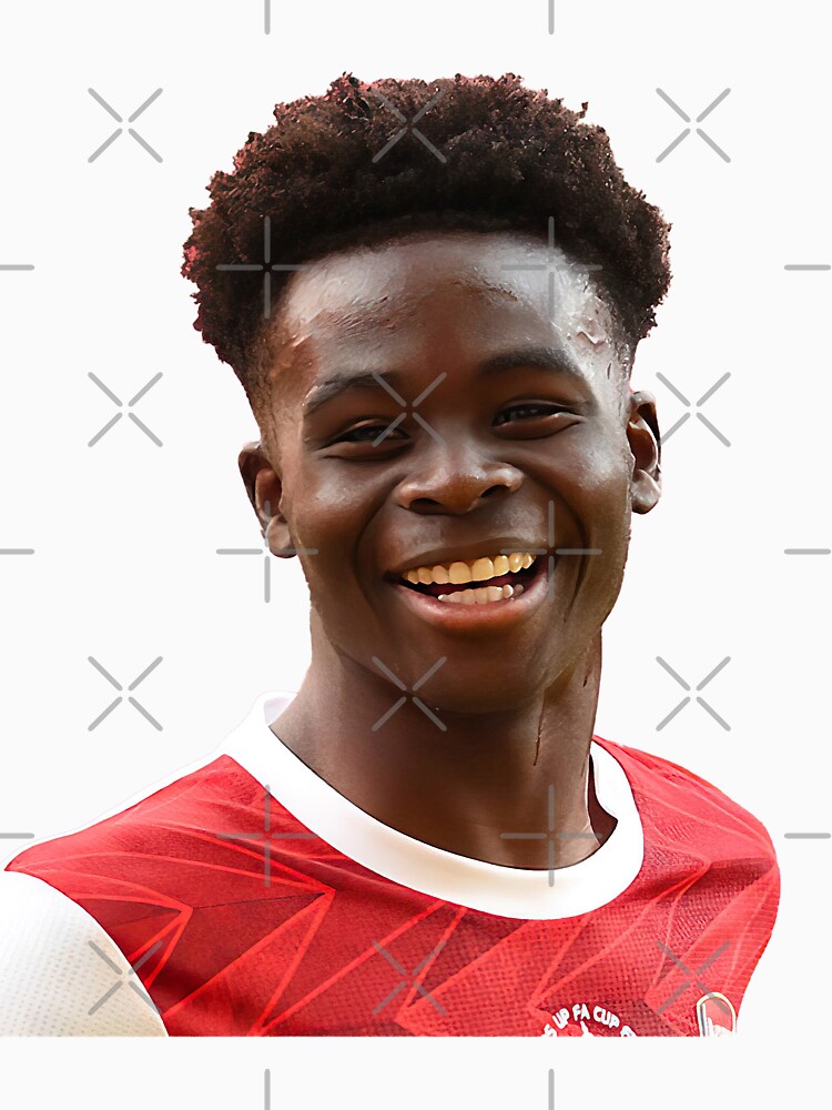 "Bukayo Saka Smiling" T-shirt for Sale by CloudFootball | Redbubble ...