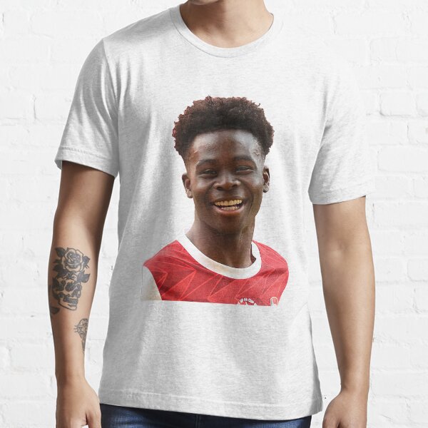"Bukayo Saka Smiling" T-shirt for Sale by CloudFootball | Redbubble ...