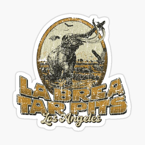 "La Brea Tar Pits T-ShirtLa Brea Tar Pits 1977" Sticker for Sale by ...