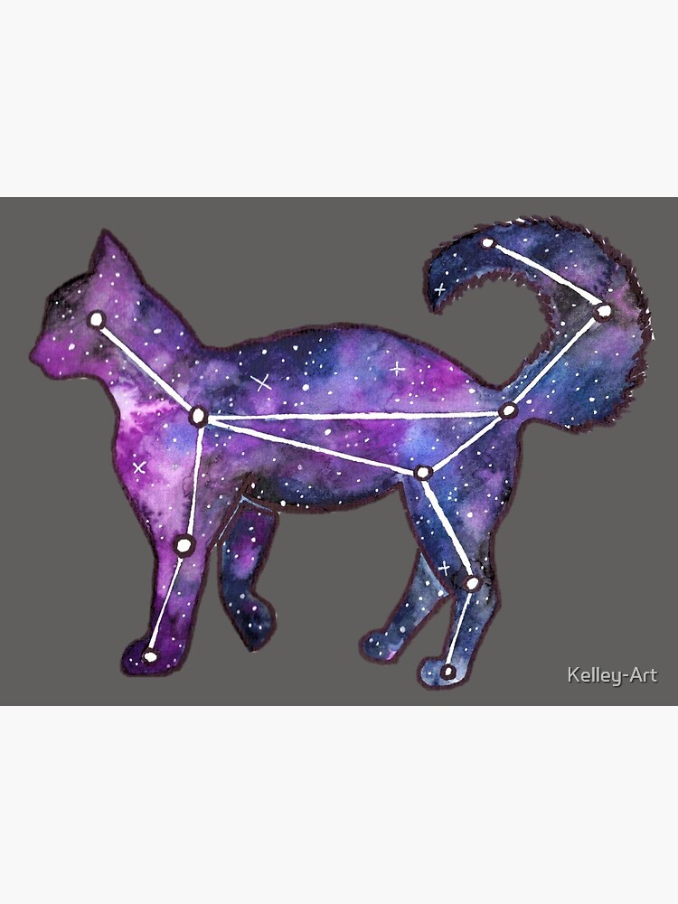 "Cosmic Night Cat Felis Constellation" Greeting Card for Sale by Kelley ...