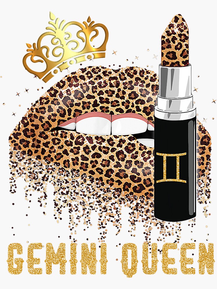 "Gemini Queen Leopard Lips Gemini" Sticker for Sale by ChelseaLambery ...