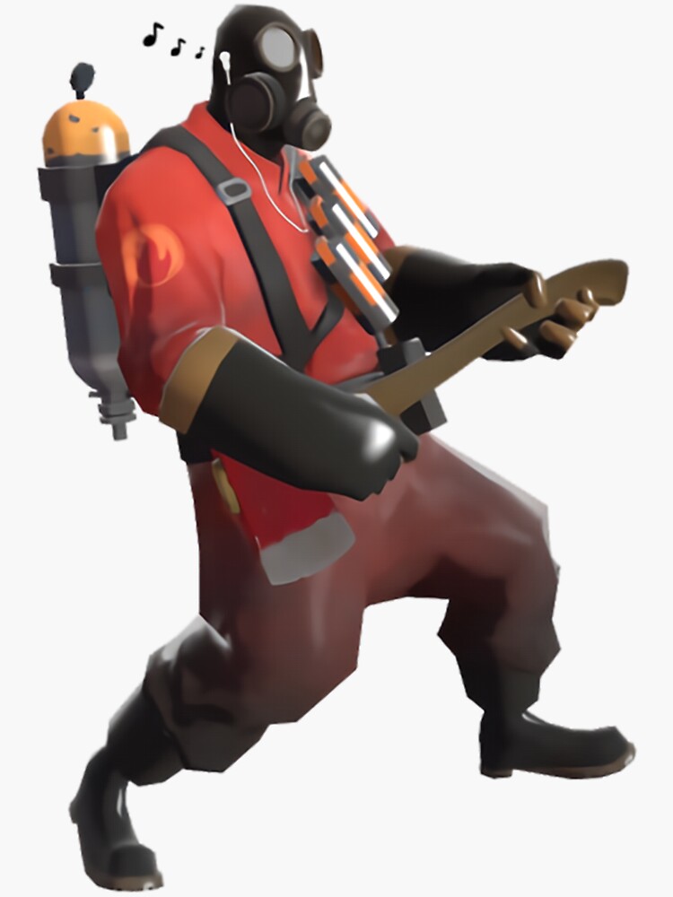 "Team Fortress 2 Pyro" Sticker for Sale by ThExRedPanda | Redbubble