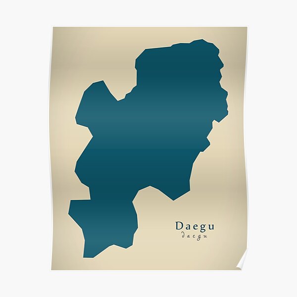 "Modern Map - Daegu province map South Korea KR" Poster for Sale by ...