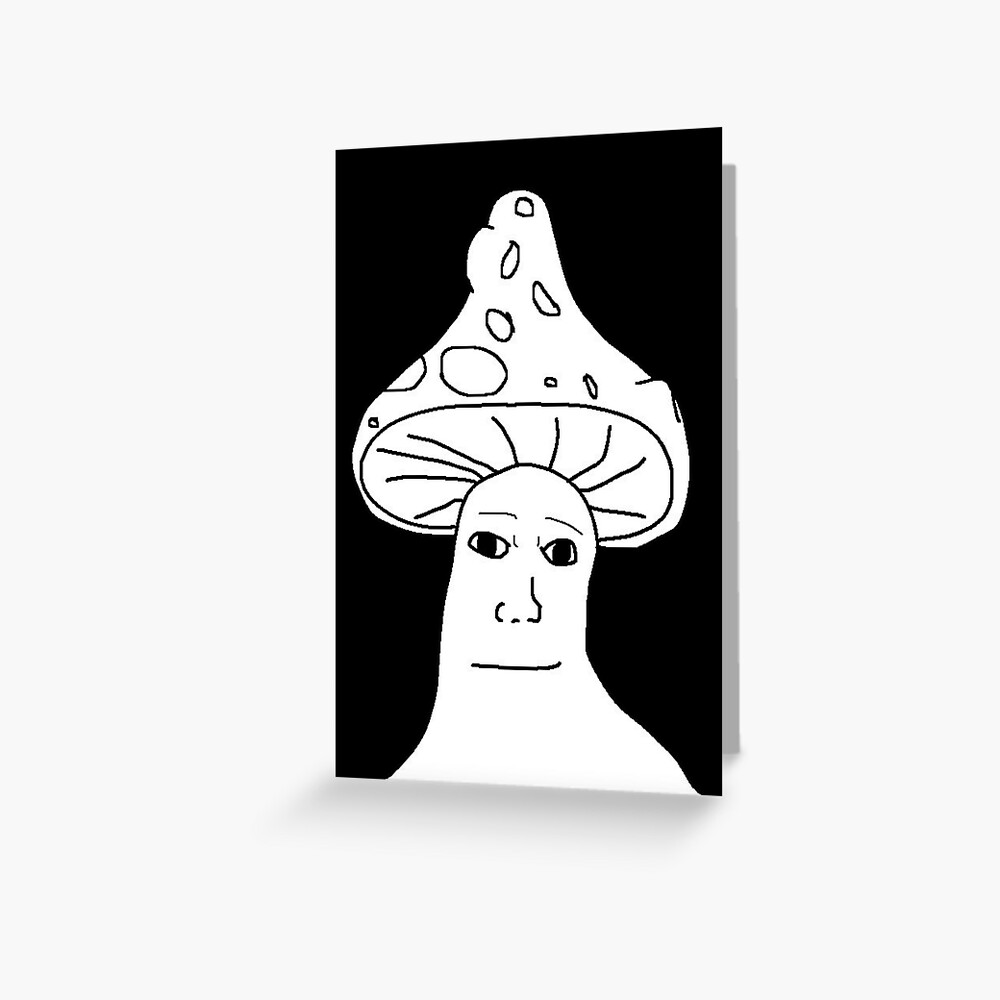 "Wojak - Shroomjak Smile" Greeting Card for Sale by RarePNGs | Redbubble