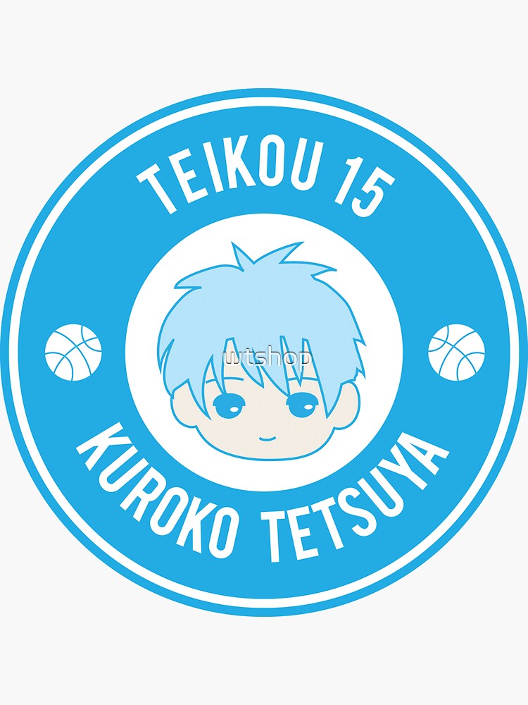 "KNB Badge - Teikou 15 Kuroko Tetsuya" Sticker by wtshop | Redbubble