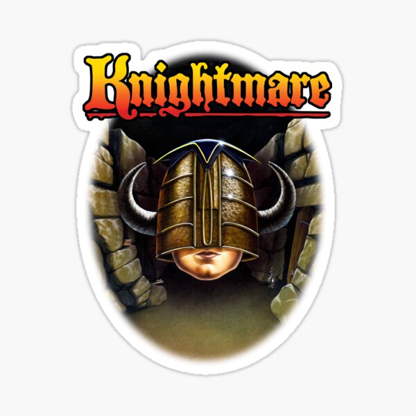 "Knightmare - Labyrinths of Fear" Sticker by RetroTrader | Redbubble
