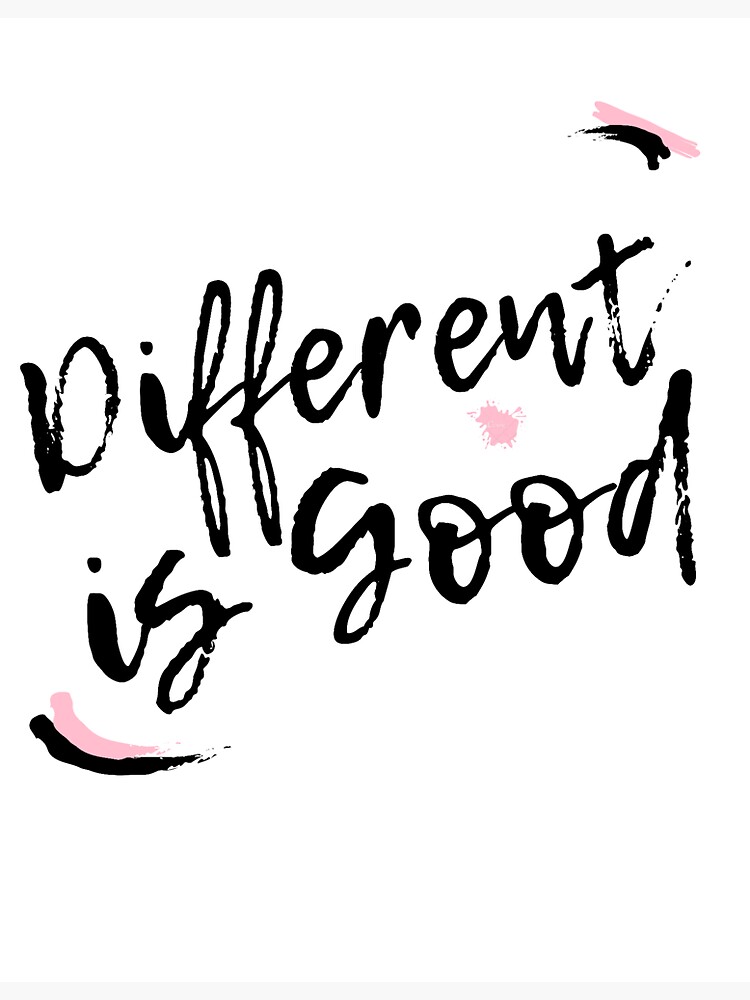 "Different is good white background " Sticker for Sale by ibrahimnbil ...