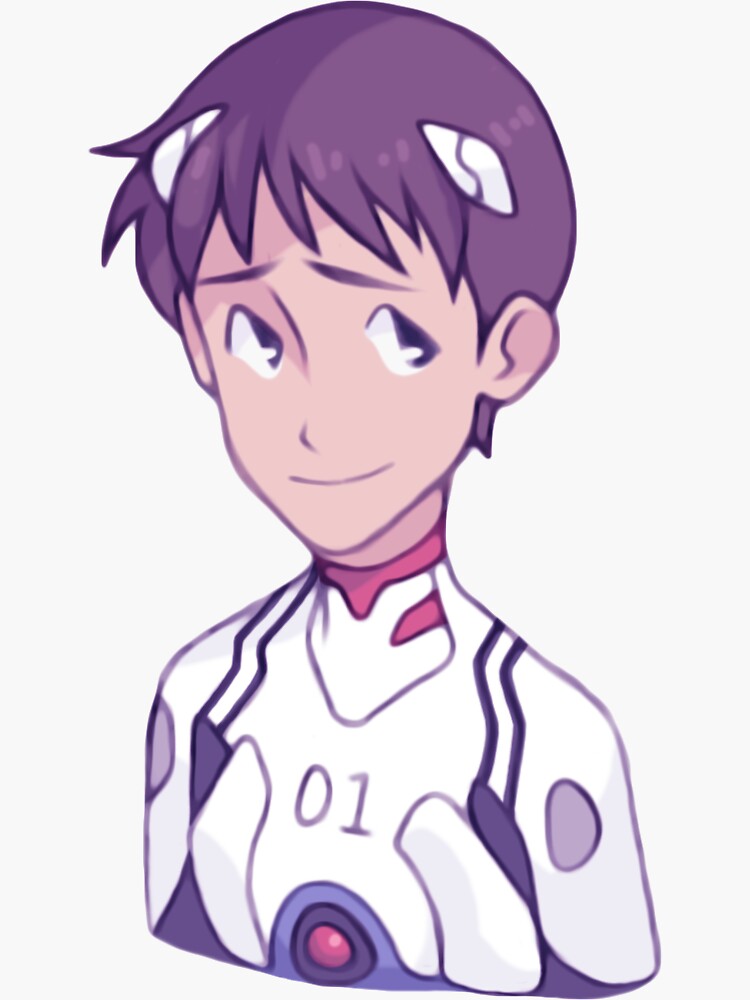 "shinji" Sticker for Sale by Pastelpyre | Redbubble