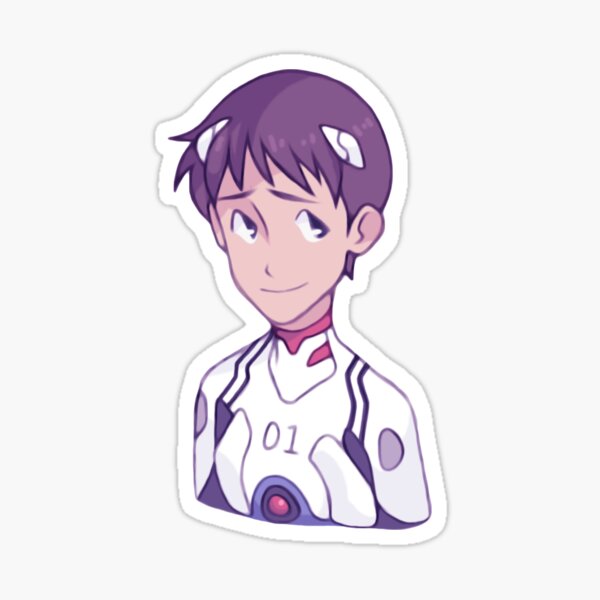 "shinji" Sticker for Sale by Pastelpyre | Redbubble