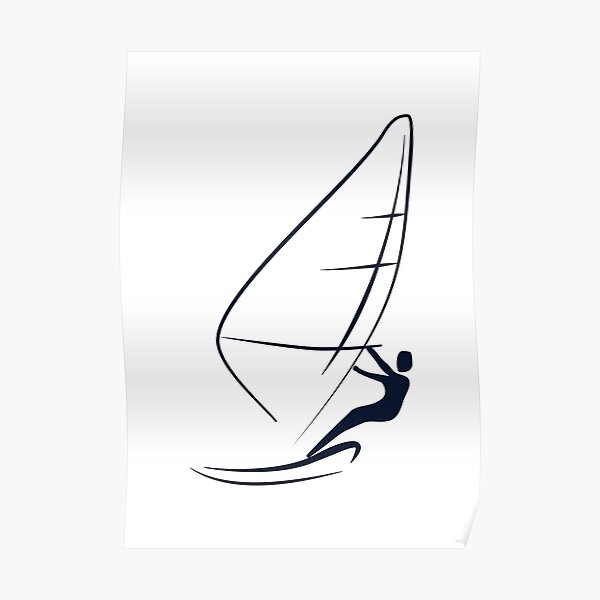"Minimalist Windsurfing Design" Poster by Thespot | Redbubble