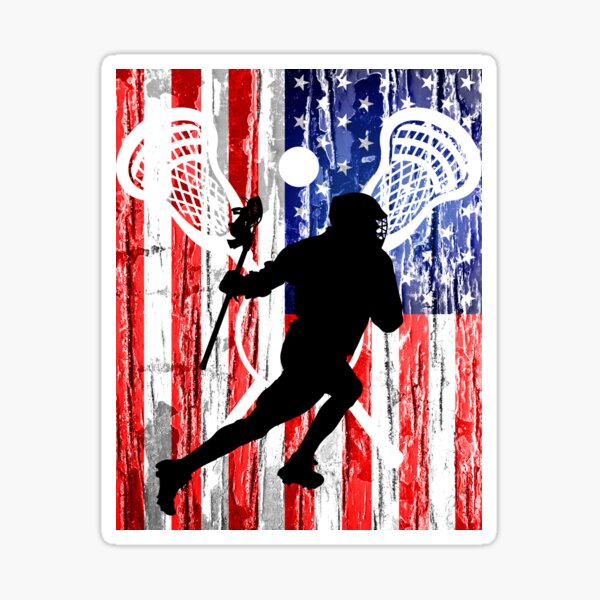 "Lacrosse usa flag" Sticker for Sale by i-longmanshop | Redbubble