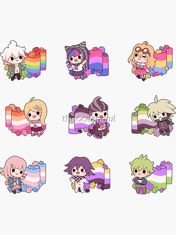 "Danganronpa Pride Part 1" Sticker for Sale by theoceanowl | Redbubble