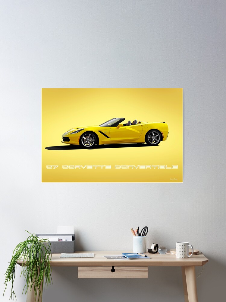 "Chevrolet C7 Corvette Convertible" Poster for Sale by DaveKoontz ...